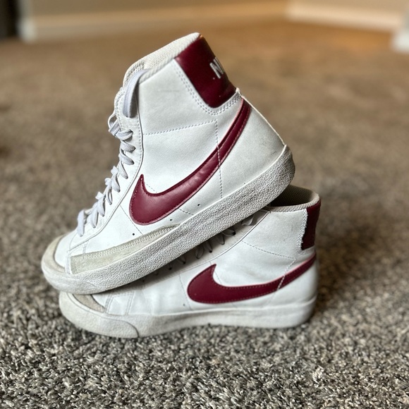 Nike | Shoes | Burgundy Nike Blazers | Poshmark